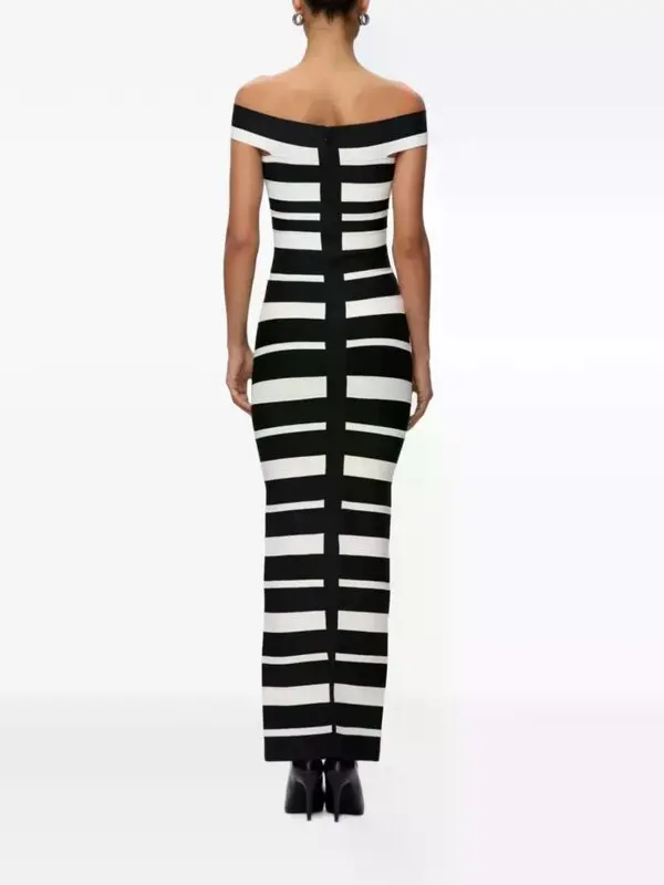 Herve Leger Kiva Striped Maxi Dress