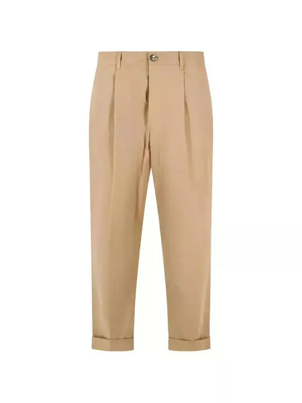 AMI Paris Pleated Turn-up Trousers