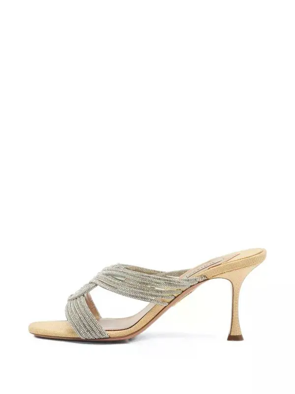 AQUAZZURA Gatsby Crystal-embellished Sandals - Silver