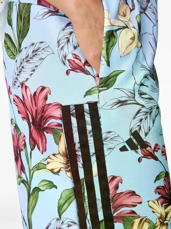 Adidas Farm Rio House Of Tiro Floral Print Side Stripe Track Pants - Blue