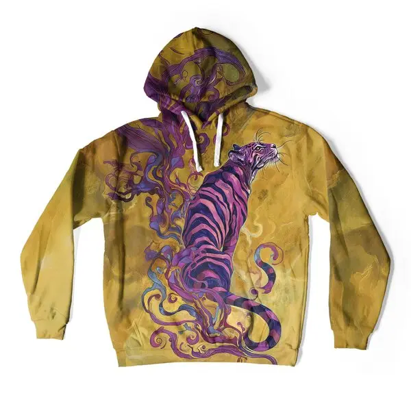 ALOHA FROM DEER Tiger Print Oversized Hoodie
