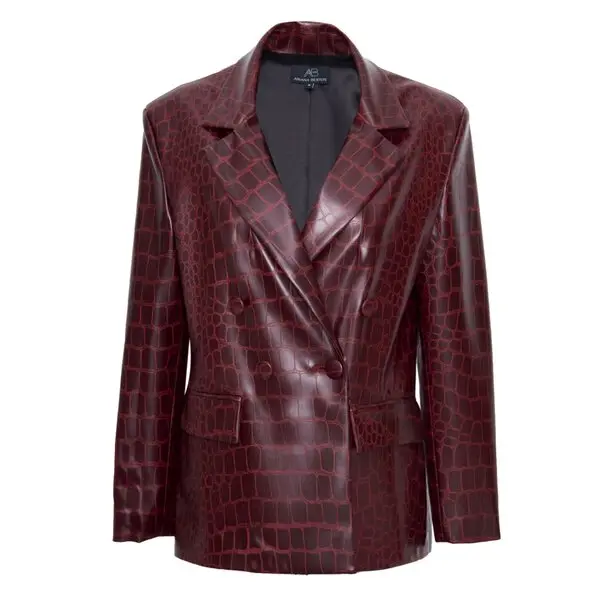 ARIANA BESTEPE Burgundy Leather Jacket