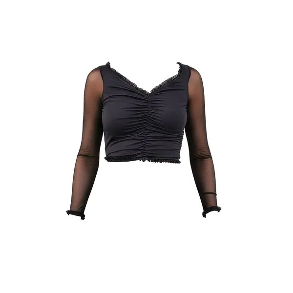 NITA SHADE Zamora Cropped Mesh Top