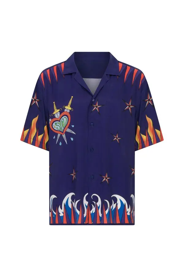 JE TE VEUX Sailor Shirt - Blue
