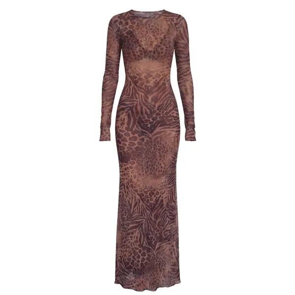 ALOMA STUDIO Brume Mesh Maxi Dress