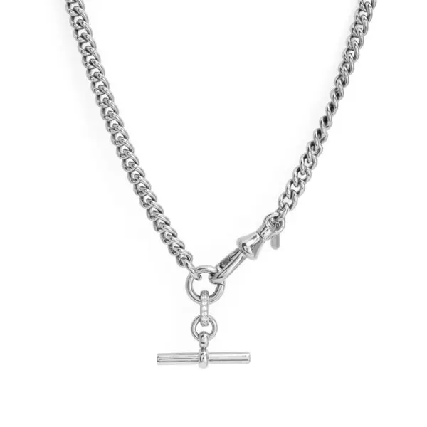 HYE JANE JEWELRY Jett T-bar Chain Necklace - Silver