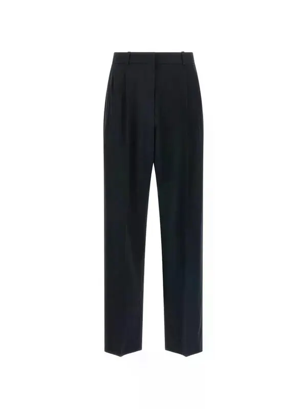 THE ROW Mune Pleated Wool Trousers - Blue