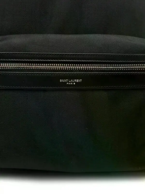 Saint Laurent City Backpack In Canvas, Nylon And Leather