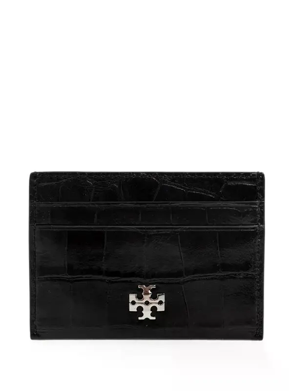 Tory Burch Croc-effect Logo-plaque Card Holder - Black