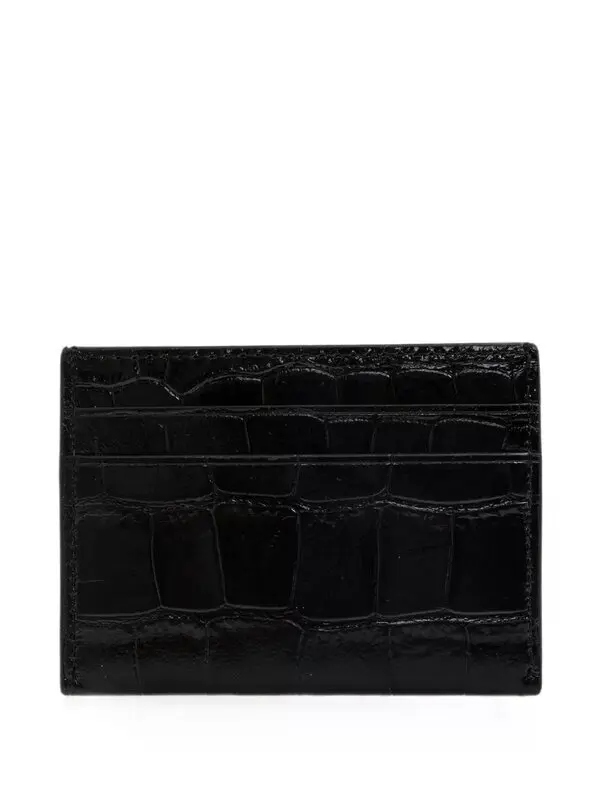 Tory Burch Croc-effect Logo-plaque Card Holder