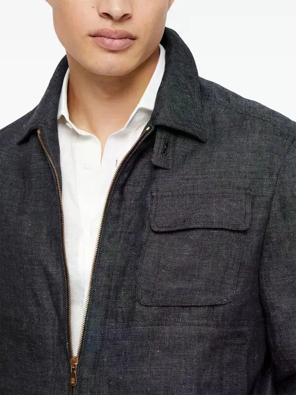 Brunello Cucinelli Slub-texture Linen Shirt Jacket