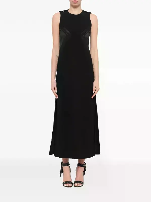 Neil Barrett Epaulette-detail Maxi Dress - Black