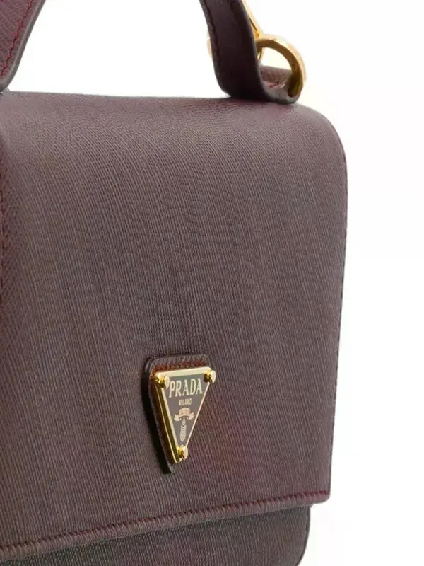 Prada Saffiano Leather Wallet With Shoulder Strap