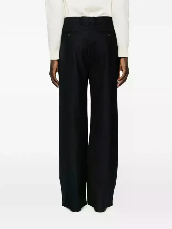SPINA Herringbone-pattern Wide-leg Trousers