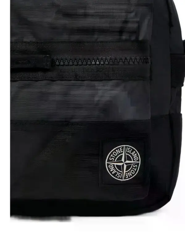 Stone Island Logo-patch Panelled Shoulder Bag