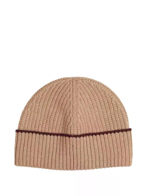 Chloé Ribbed Logo-embroidered Beanie Hat - Neutrals