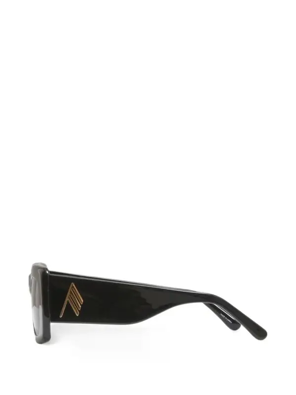 Attico X Linda Farrow Mini Marfa Rectangle-frame Sunglasses - Black