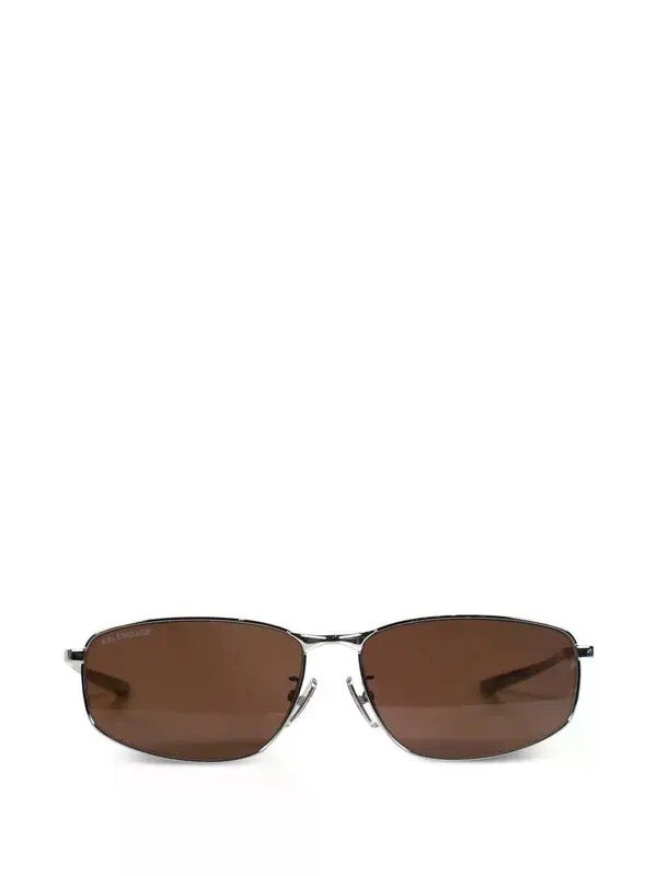 Balenciaga Tone Rectangle Frame Sunglasses - Silver