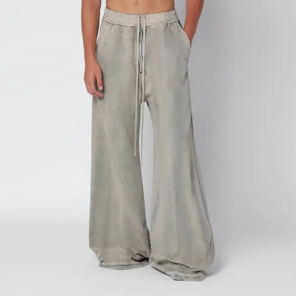 Rick Owens Oversized Shirt In Mineral Washed Denim - Grey