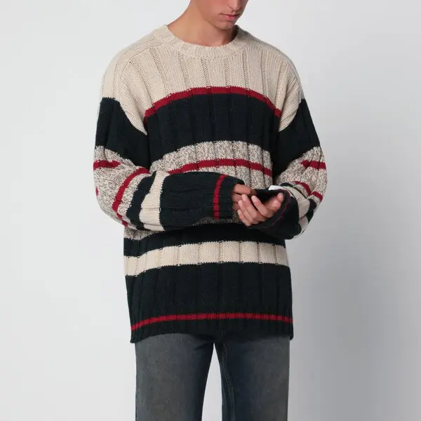 GOLDEN GOOSE Multicolour Striped Jumper In Alpaca Blend - Multicolor