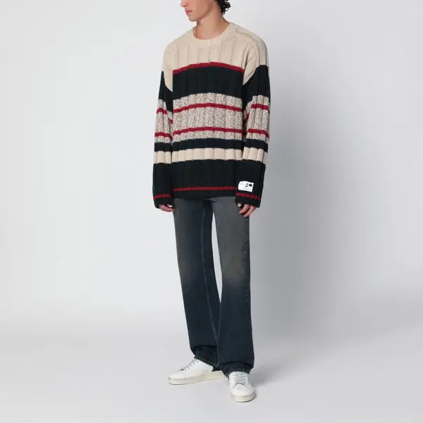 GOLDEN GOOSE Multicolour Striped Jumper In Alpaca Blend