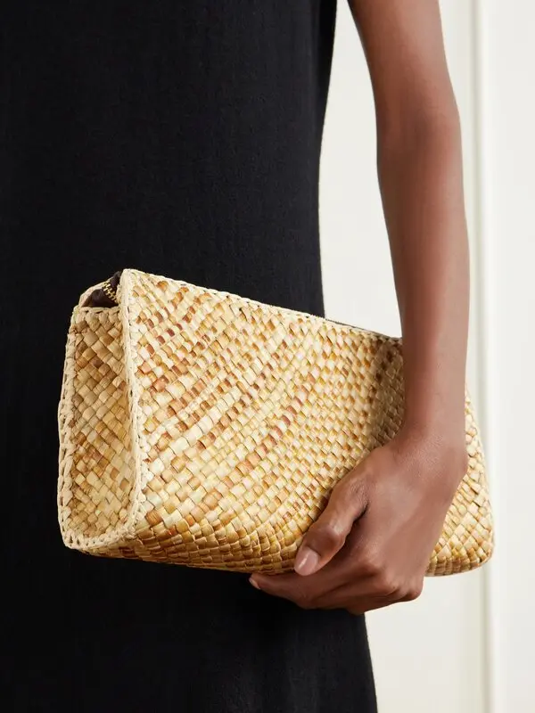 THE ROW Alla Straw Woven Clutch