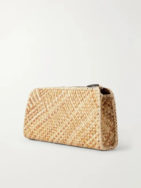 THE ROW Alla Straw Woven Clutch
