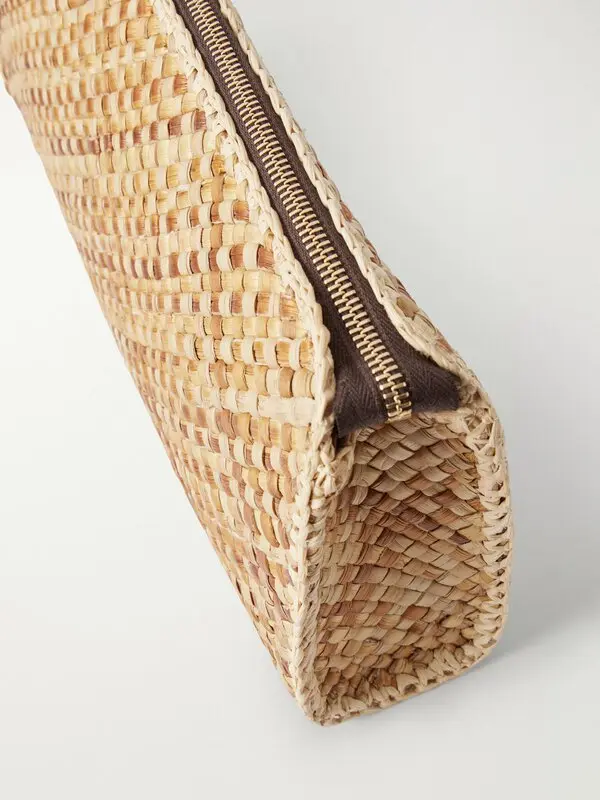 THE ROW Alla Straw Woven Clutch