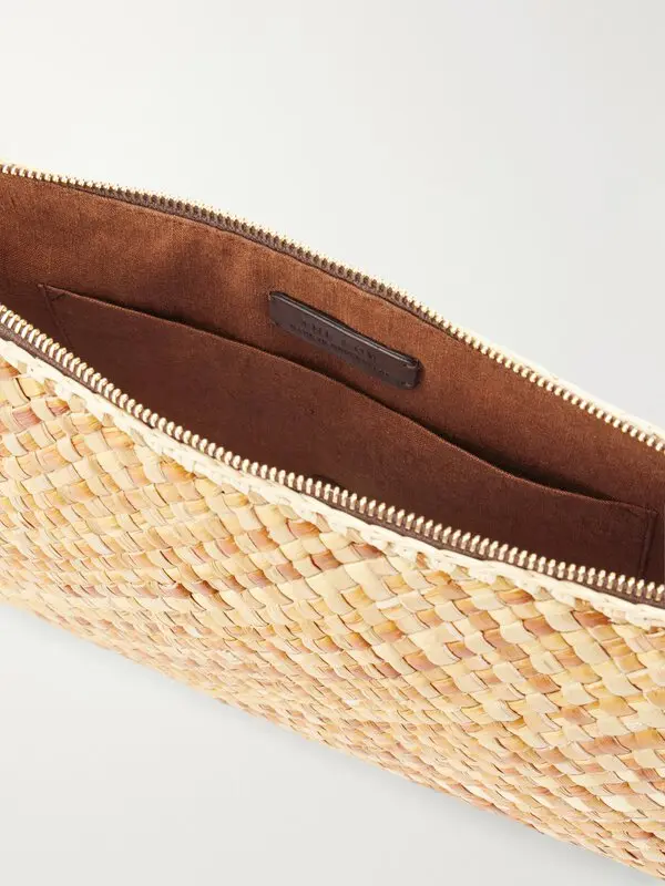 THE ROW Alla Straw Woven Clutch