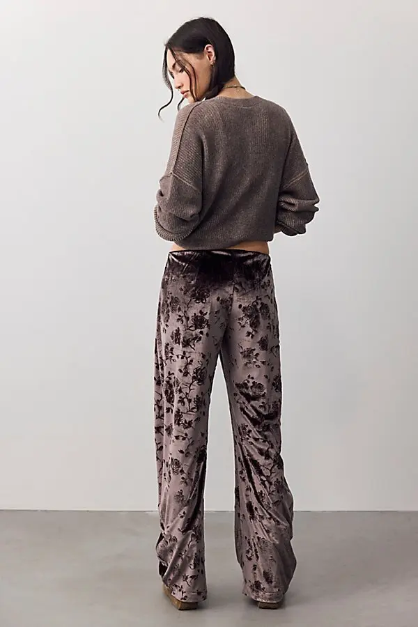 Free People Radiance Velvet Pull-on Pants At - Ashbrown