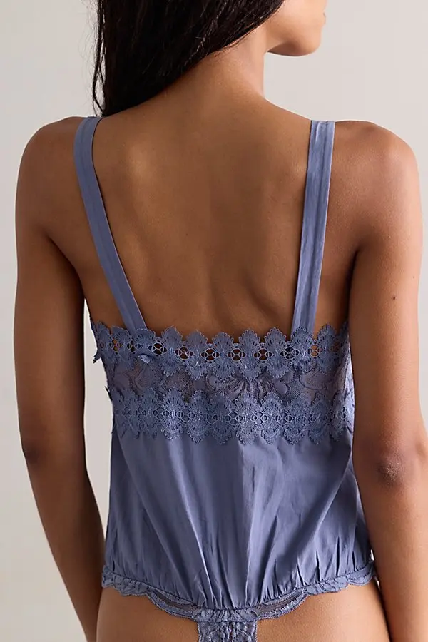INTIMATELY Call Me Cutie" Shirred Lace Bodysuit