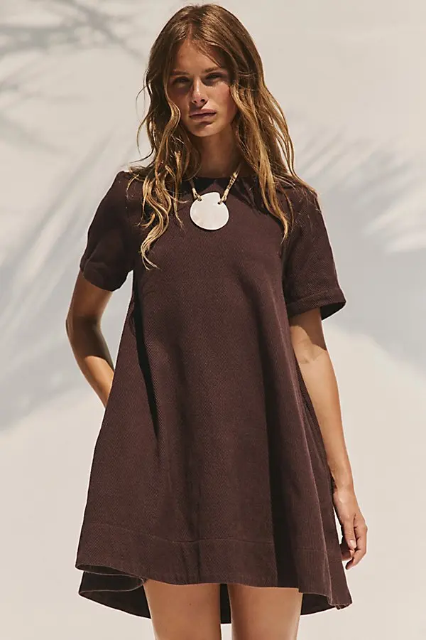 Free People Cammy Mini Dress - Double Espresso