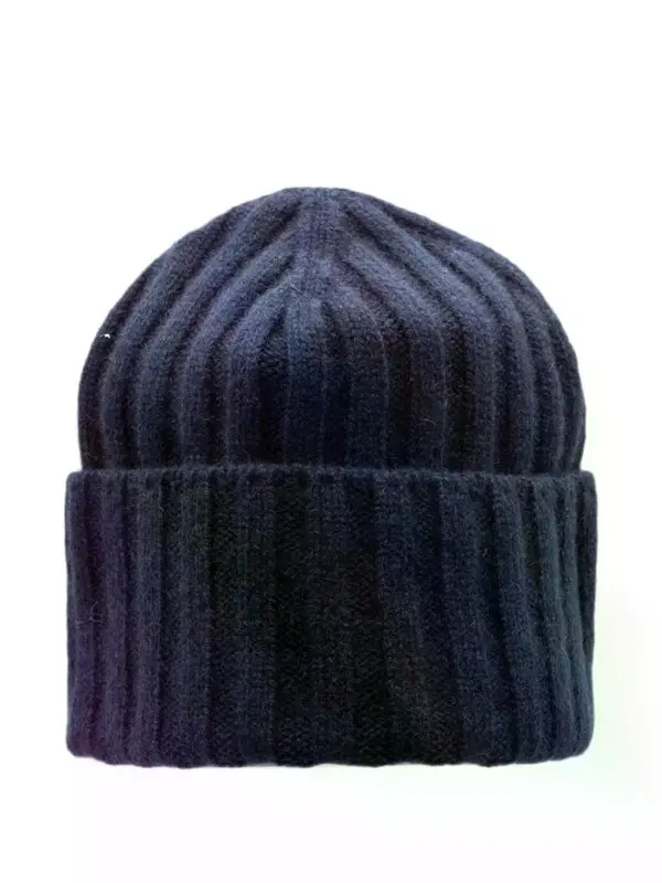 CRUCIANI Ribbed-knit Cashmere Beanie Hat - Blue