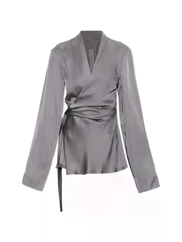 Rick Owens Laura Ls Wrap-style Long-sleeve Top