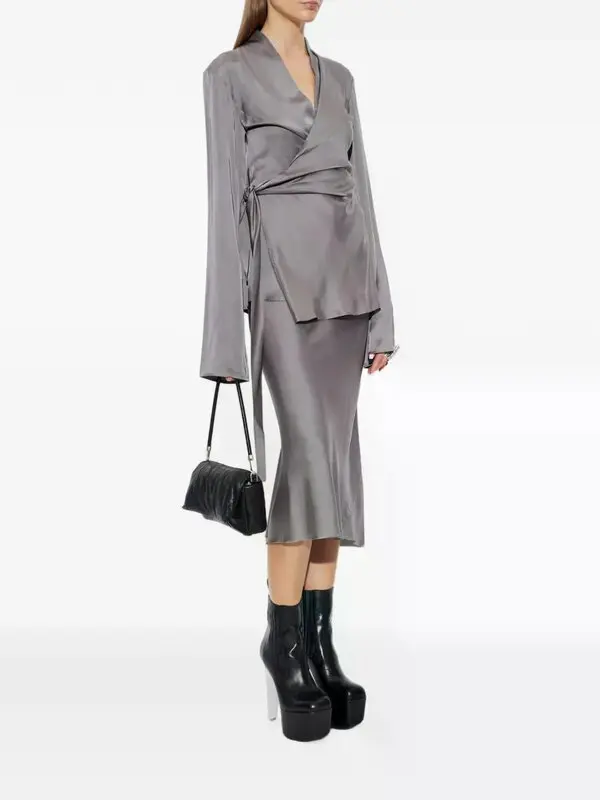 Rick Owens Laura Ls Wrap-style Long-sleeve Top