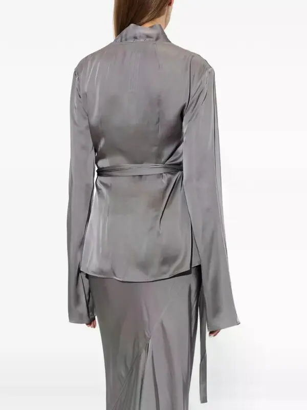 Rick Owens Laura Ls Wrap-style Long-sleeve Top