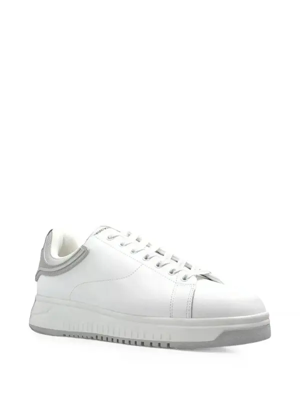 Emporio Armani Leather Logo Patch Sneakers