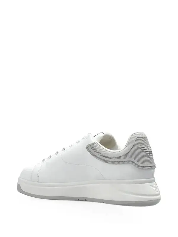 Emporio Armani Leather Logo Patch Sneakers