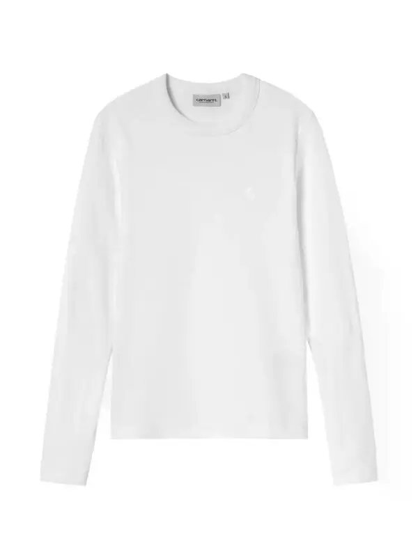 Carhartt Work In Progress Logo-embroidered Long-sleeve T-shirt - White