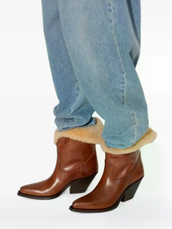 Chloé Azelan Shearling-trim Ankle Boots