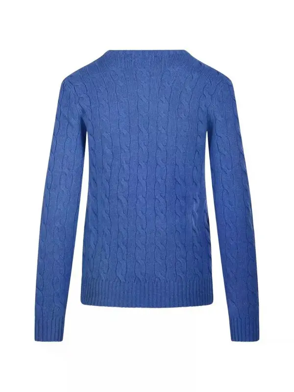 Polo Ralph Lauren Cable-knit Embroidered-logo Sweater