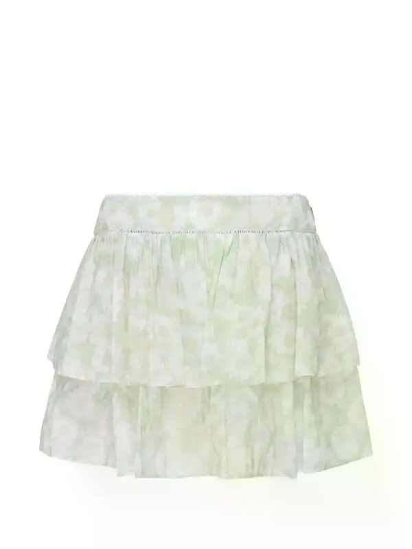 Stella McCartney Floral-print Tiered Mini Skirt