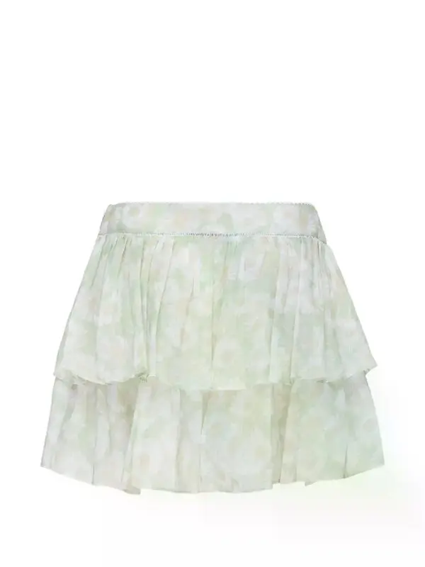 Stella McCartney Floral-print Tiered Mini Skirt