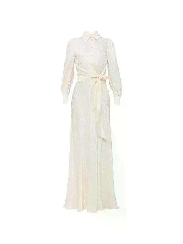 NISSA Leopard-print Viscose-blend Midi Dress - Neutrals