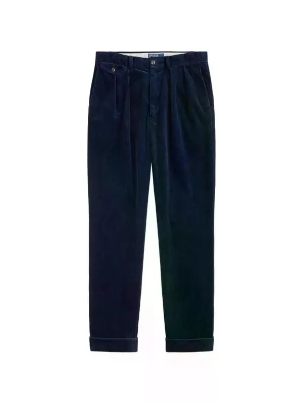 Polo Ralph Lauren Whitman Pleated Corduroy Trousers - Blue