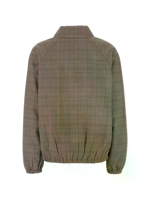 Miu Miu Prince Of Wales Checked Blouson Jacket