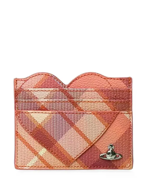 VIVIENNE WESTWOOD Heart-shaped Tartan Cardholder
