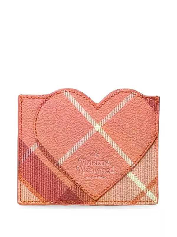 VIVIENNE WESTWOOD Heart-shaped Tartan Cardholder