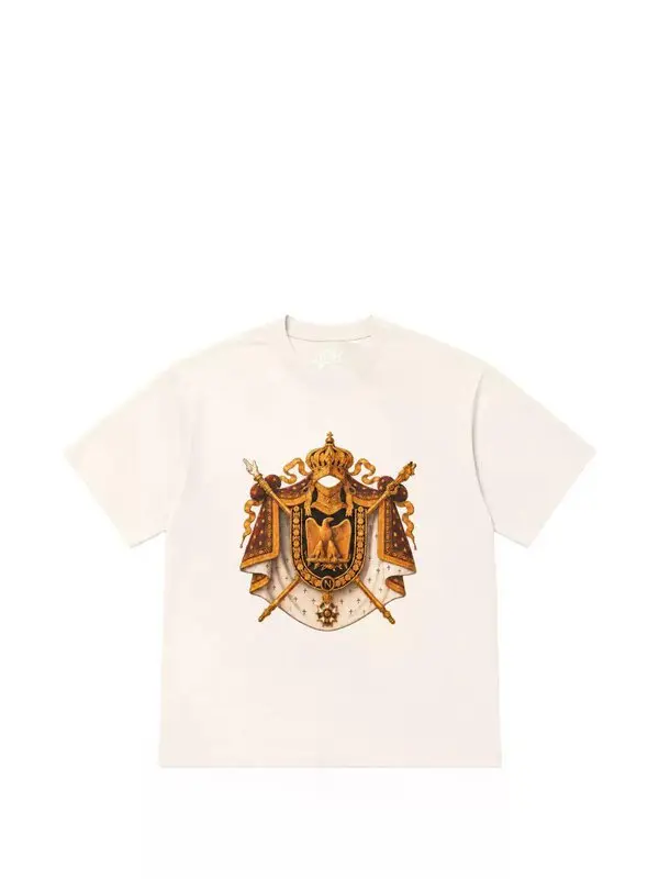 MELT Graphic-print Cotton T-shirt - Neutrals