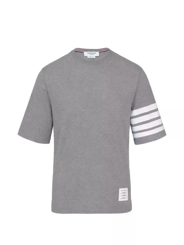 Thom Browne Jersey 4-bar Short-sleeve T-shirt - Grey